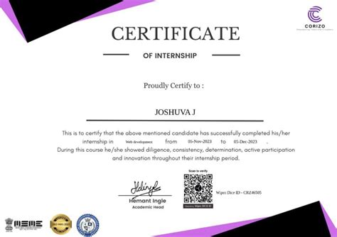 joshuva j on linkedin webdevcompleted corizo
