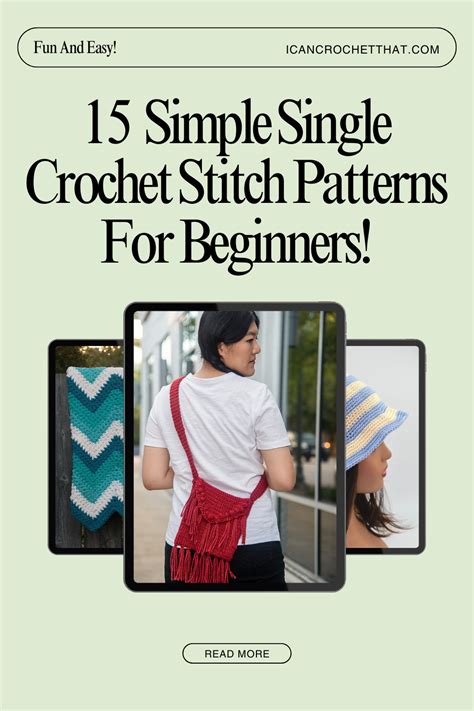 15 Single Crochet Stitch Patterns For Beginners I Can Crochet That