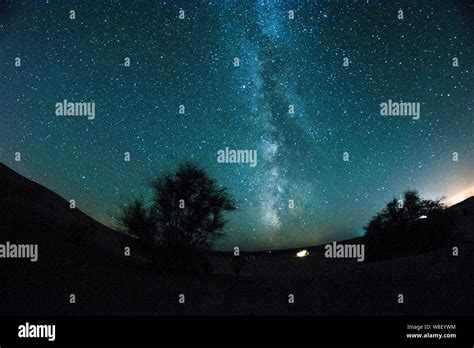 View Of The Starry Sky Above Kubuqi Desert During The 2nd Seven Star Lake Starry Sky Festival In