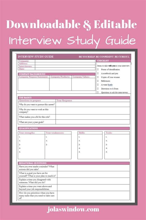 Interview Study Guide Artofit