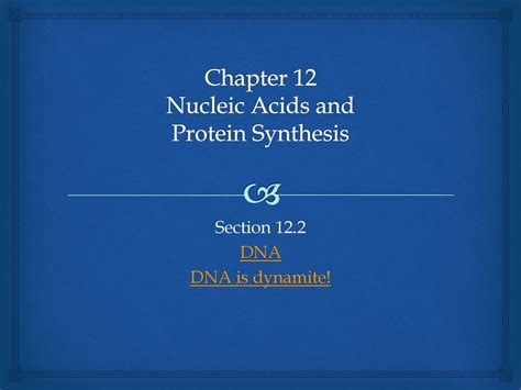 Nucleic Acids And Protein Synthesis Ppt At Timothy Greenwell Blog