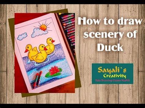 How To Draw Scenery Of Duck Scenery Of Duck Drawing Of Duck YouTube Duck Drawing Drawings