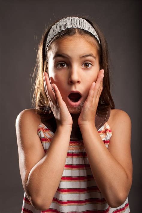 Little Girl with Surprise Expression Stock Image - Image of surprise ...
