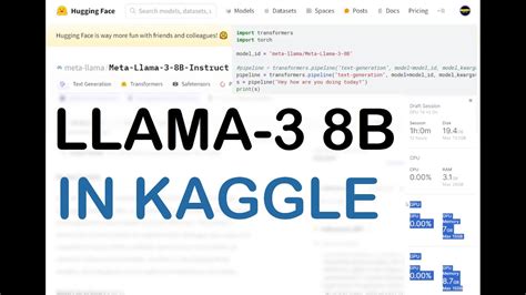 Llama 3 8b Free In Kaggle Tutorial Will It Run In Colab Youtube