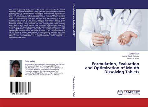 Formulation Evaluation And Optimization Of Mouth Dissolving Tablets 978 3 659 57583 9