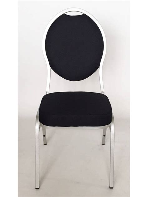 Wellington Budget Stackable Chair Fireproof Black Aluminum