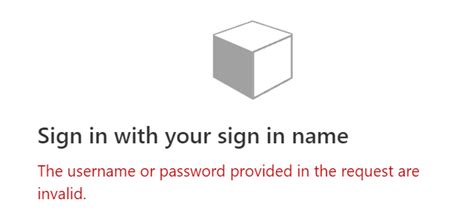 User Authentication Fails With Error Invalid Username And Password · Issue 115 · Azure Ad