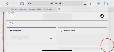 Css Ios Safari Landscape The Address Bar Height Is Added After The