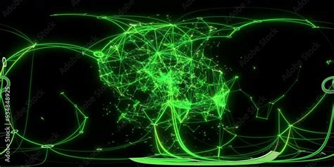 Vr360 Green Digital Binary Metaverse Data Network Expansion Explosion