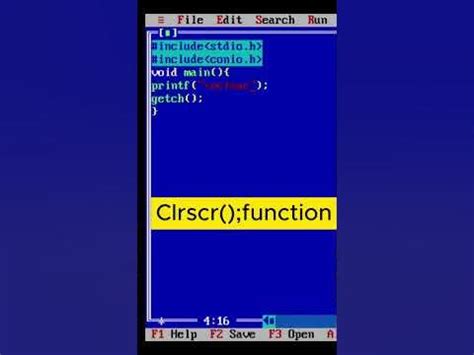 use of clrscr(); function | C Programming Tutorial #viralvideo #shorts #viral #coding - YouTube