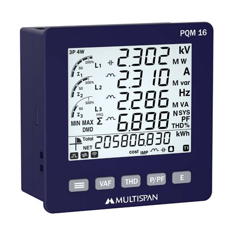 Multifunction Meter With LCD Display Multispan