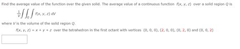 Solved Find The Average Value Of The Function Over The Given Chegg