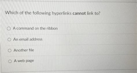 Solved Which Of The Following Hyperlinks Cannot Link To ﻿a
