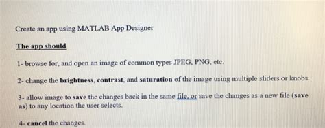 solved create an app using matlab app designer the app