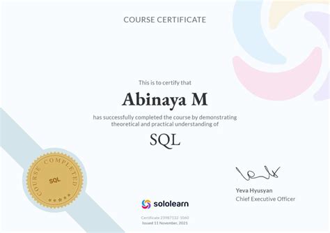 Abinaya Mathaian On Linkedin Sql