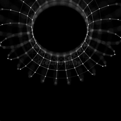 Abstract Cybernetic Particles Background Plexus Fantasy Technology Background 3d Illustration