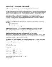 Physics A Unit 2 Sample Work Pdf PHYSICS A UNIT 2 TEST REVIEW SAMPLE WORK 1 How Do We Gain