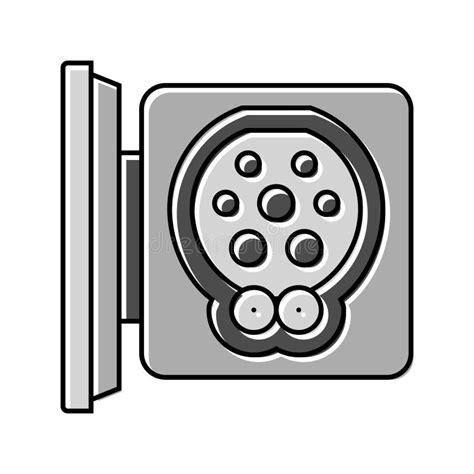 Charging Port Electric Color Icon Vector Illustration Stock Vector ...