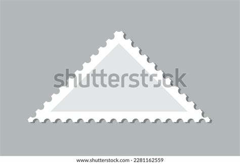 Triangular Postage Stamp Perforated Post Frame Stock Vector Royalty