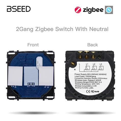 Zigbee Wifi Light Switch With Neutral Line Function Key Diy Parts Bseedswitch