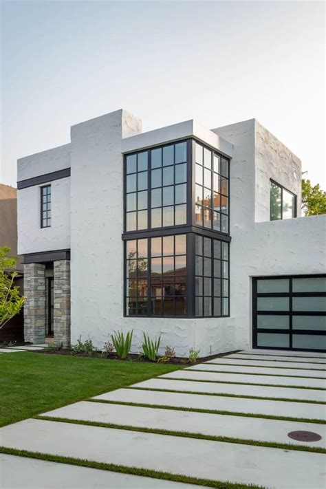 Black House Exterior White Windows