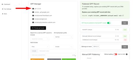 how to add an spf record to a domain in my autospf app automatic spf