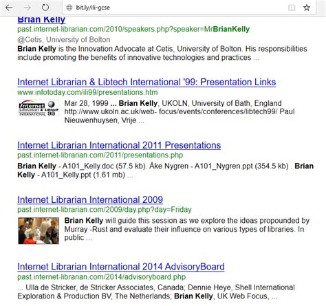 Uk Web Focus Brian Kelly