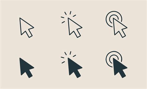 Premium Vector Cursor Arrow Icon Set Click Icon Vector