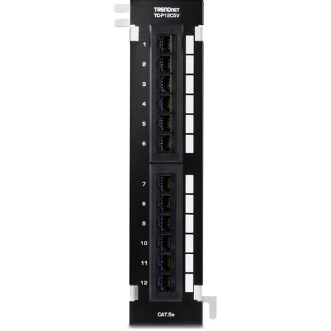 12 Port Cat5e Unshielded Wall Mount Patch Panel With Included 89d