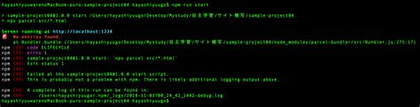 npm run startができない件について