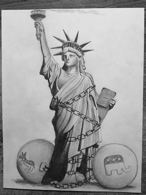 How To Draw The Statue Of Liberty