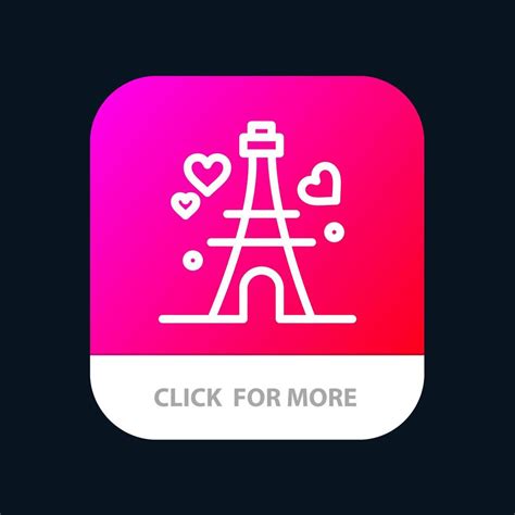 Tower Love Heart Wedding Mobile App Button Android And Ios Line Version