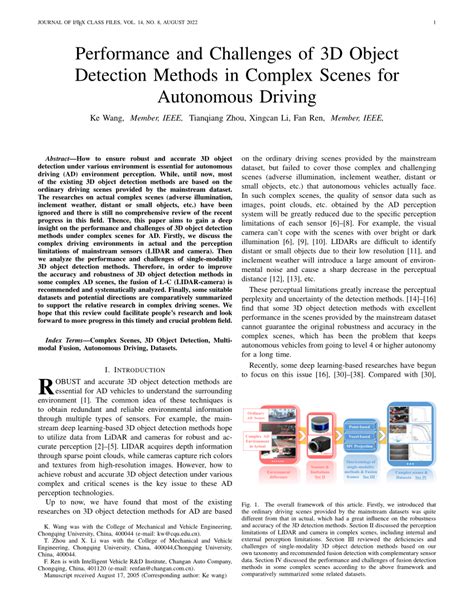 Pdf Performance And Challenges Of 3d Object Detection Methods In Complex Scenes For Autonomous