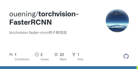 Github Oueningtorchvision Fasterrcnn Torchvision Faster Rcnn例子修改版