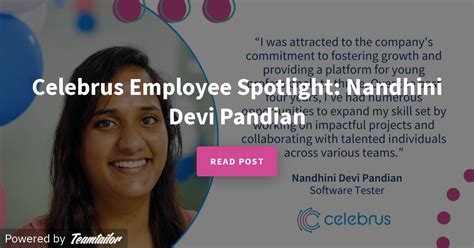Nandhini Devi Pandian Employee Spotlight Celebrus Life Celebrus Technologies Plc