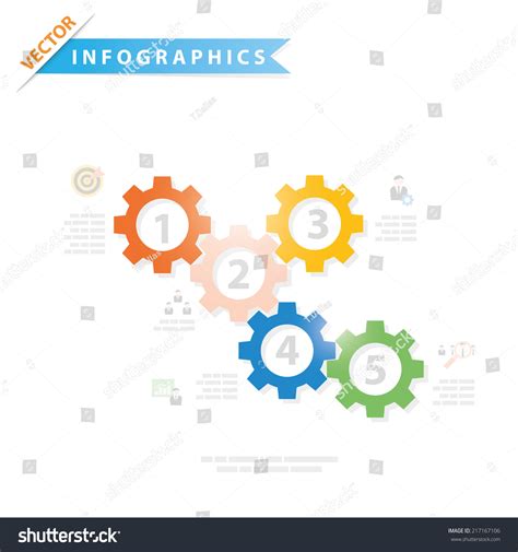 Colorful Vector Design Workflow Layout Presentation Stock Vector Royalty Free