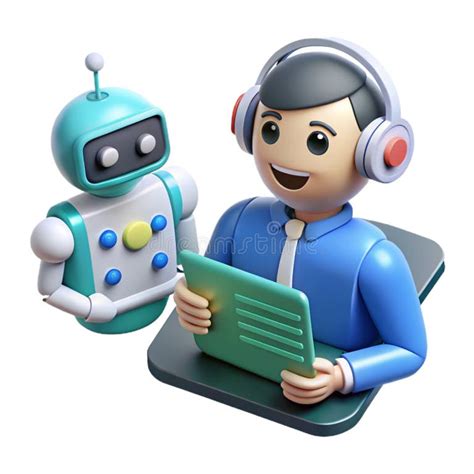 Robot Communication 3d Stock Illustrations 21027 Robot Communication