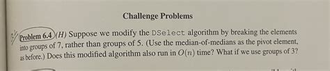solved problem 6 4 h suppose we modify the dselect