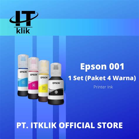 Jual Tinta Epson 001 1 Set 4 Warna Tinta Printer Untuk Epson L4150 L6170 L6190 TINTA PRINTER