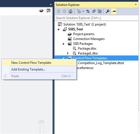 Sql Server Bi Ssis Control Flow Templates In 2016 Cpt30