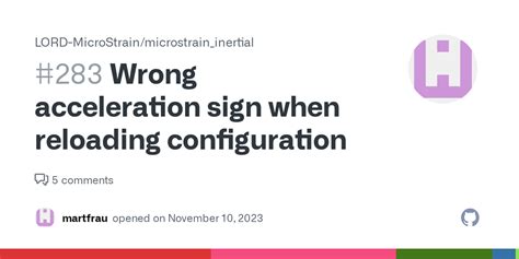 wrong acceleration sign when reloading configuration · issue 283