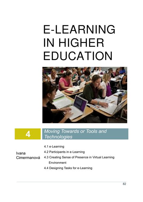 Pdf E Learning In Higher Education