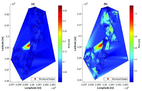 spatial distribution of absolute error for 2 hidden layers 50 neurons