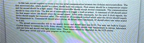 Solved In This Task You Are Required To Create A Two Way Serial
