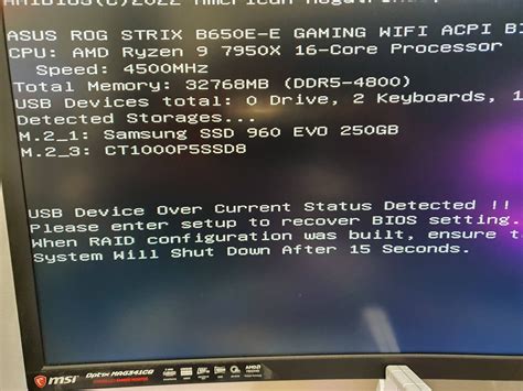 Getting Error Usb Device Over Current Detected No New B650e E Motherboard Rasusrog