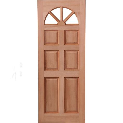 Lpd Carolina 6 Panel Victorian Unfinished Natural Hardwood 4 Fanlight