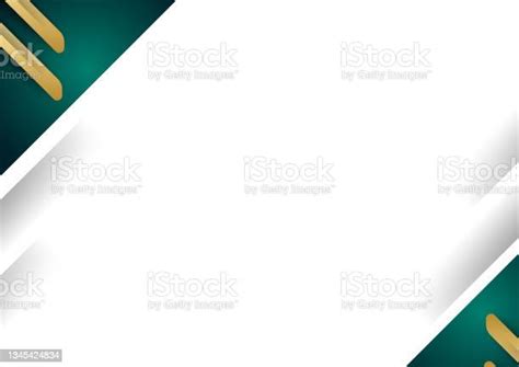 추상적인 고급 화이트 배경이 겹쳐져 골드와 녹색 모양 장식 요소 프리젠 테이션 배경 배너 웹 방문 페이지 Ui 전단지 배너에