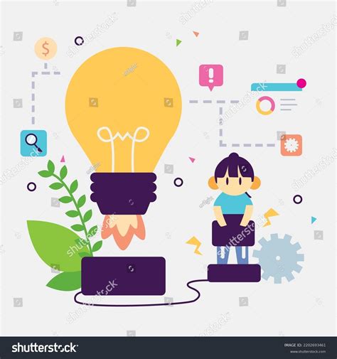idea generation content creative idea generation stock vector royalty