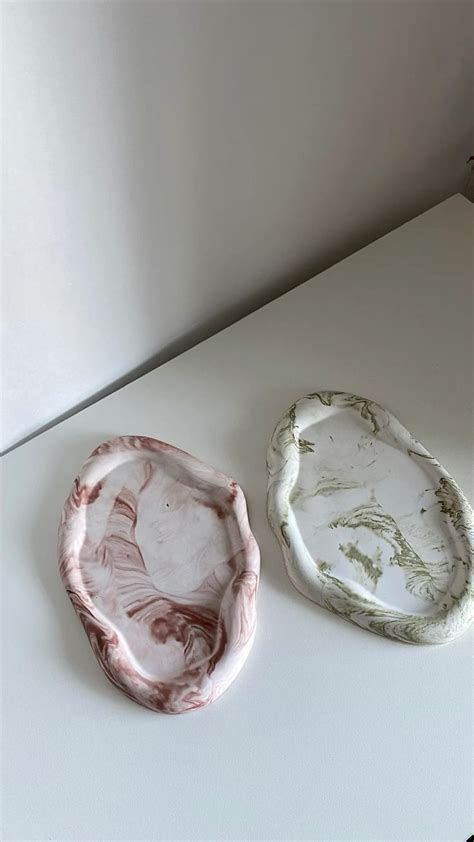 Гипсовые подносы для вашего дома в мраморной технике In 2024