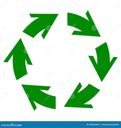 Cyclic Rotation Recycling Recurrence Renewal Flat Vector Icon Illustration Simple Black